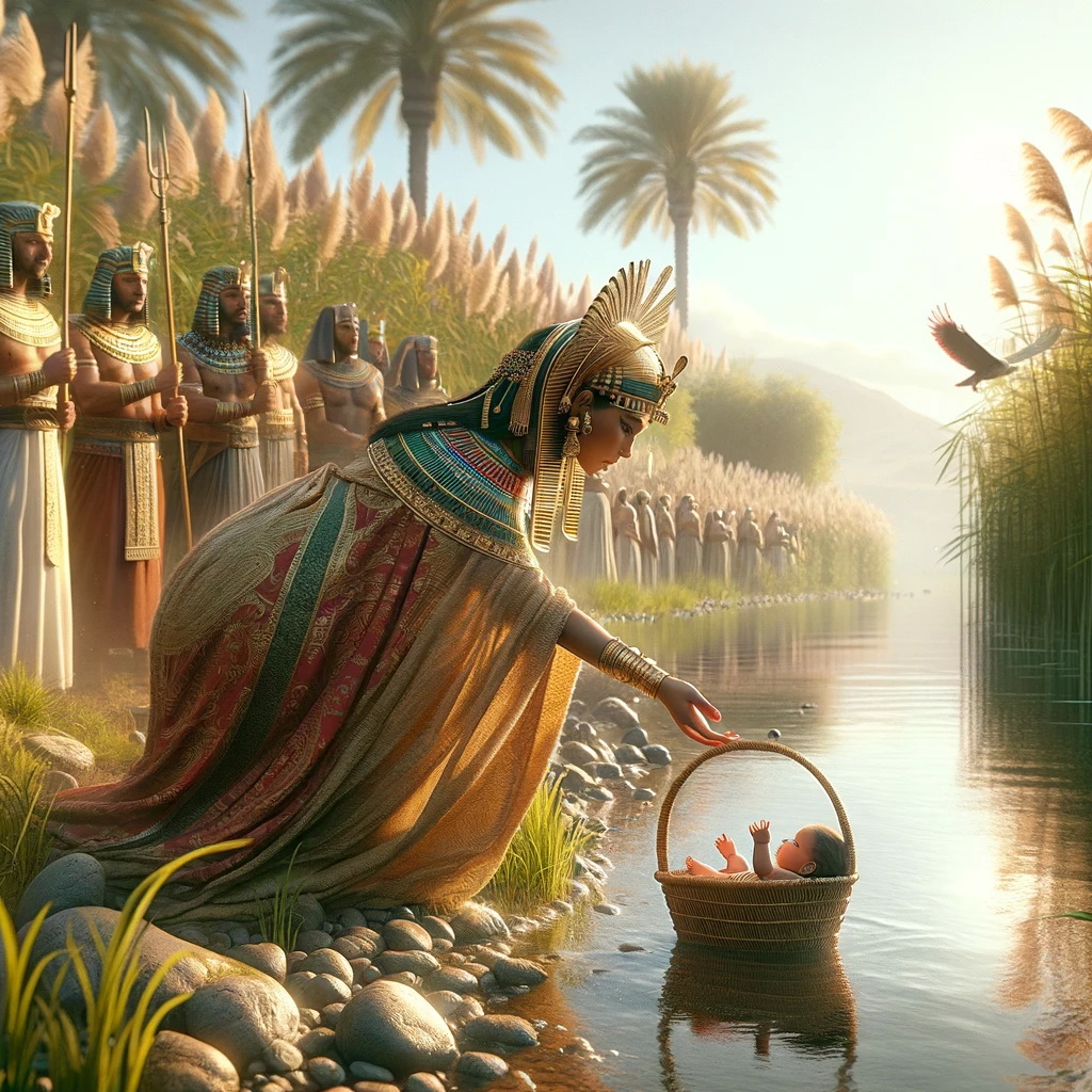 And the daughter of Pharaoh came down to wash herself - Holy Bible ...